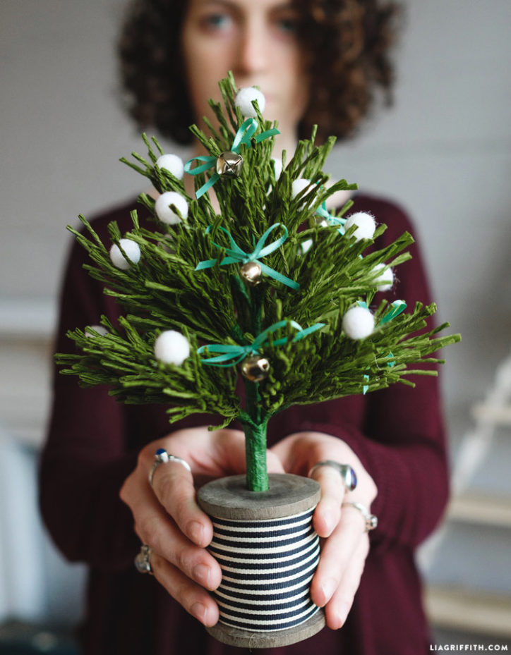 Mini Crepe Paper Pine Trees - Lia Griffith