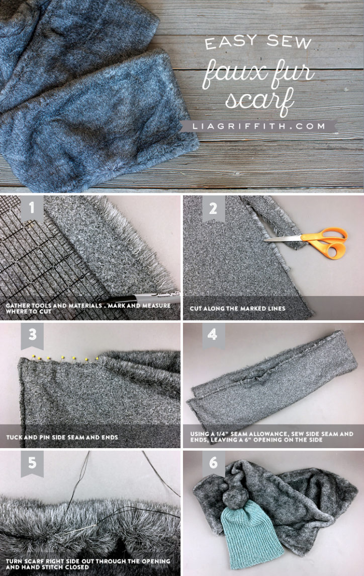 DIY Faux Fur Scarf Tutorial