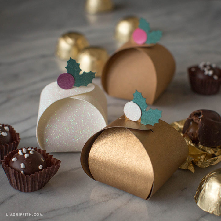 DIY Christmas Treat Boxes | Printable Christmas Crafts