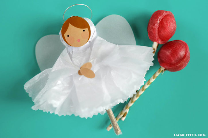Tissue Paper Angels DIY Kid's Holiday Craft
