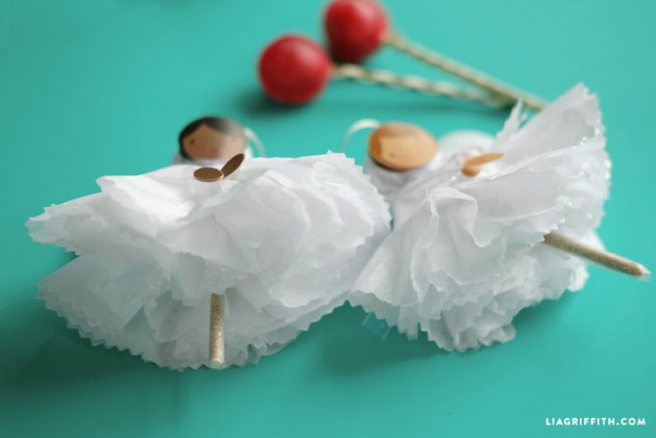 Tissue Paper Angels DIY Kid's Holiday Craft