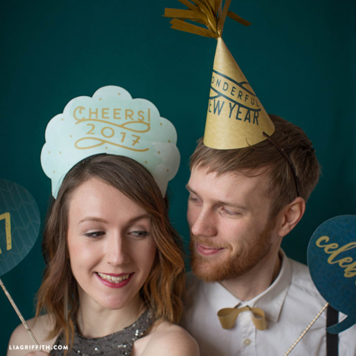 Printable New Year's Eve Hats (updated for 2021) - Lia Griffith