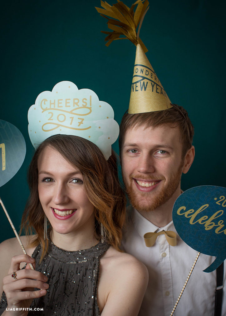 Printable New Year's Eve Hats (updated for 2021) - Lia Griffith