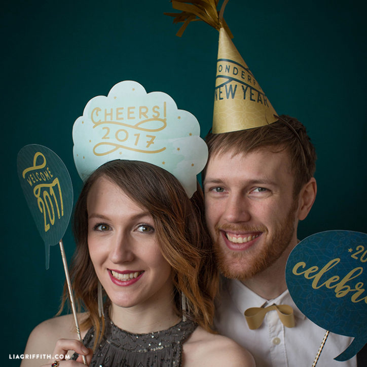 Printable New Year's Eve Hats (updated for 2021) - Lia Griffith