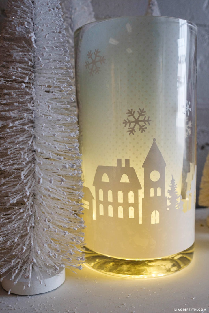 DIY Hurricane Lamp | Winter Home Decor Tutorial