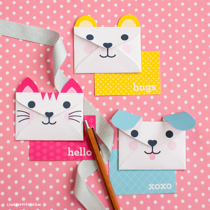 Printable Animal Envelopes with Matching Stationery