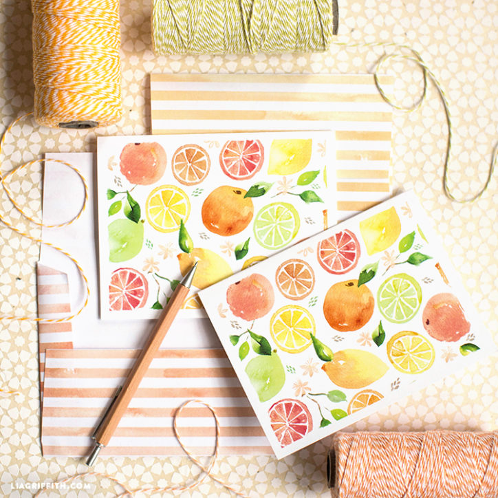 Gorgeous Citrus Stationery Printables for a Sunny Greeting