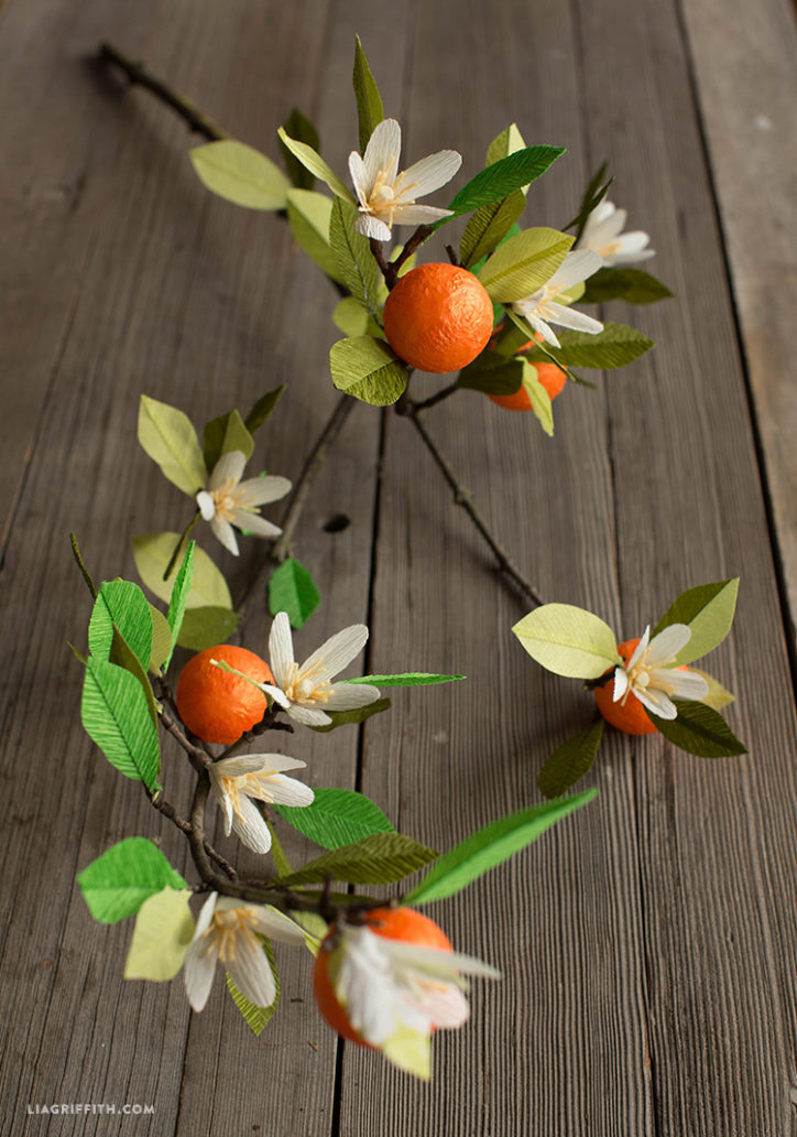 Make a Paper Orange Blossom for Gorgeous Winter Home Decor