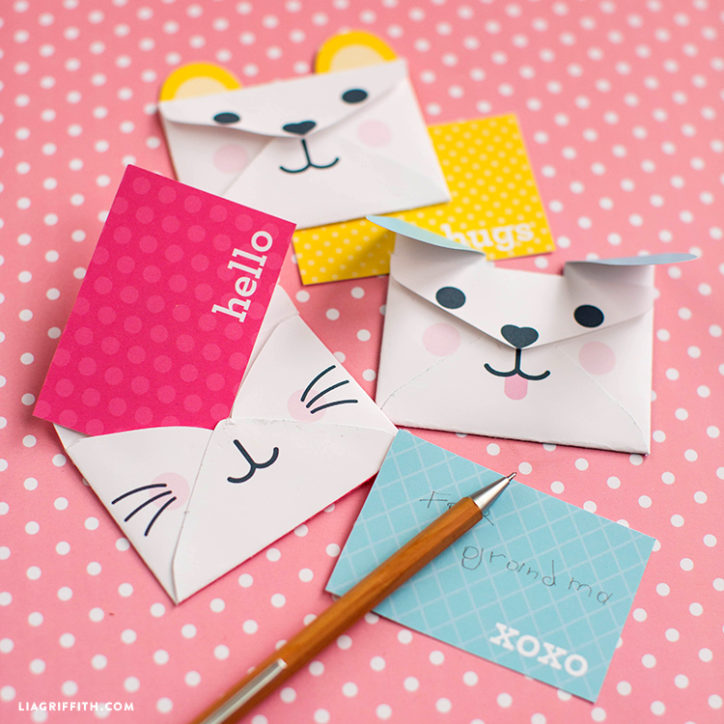 Printable Animal Envelopes with Matching Stationery