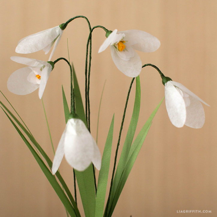 Tissue Paper Snowdrops for a Gorgeous Winter Flower DIY