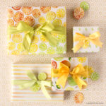 Printable Citrus Gift Wrap with Watercolor Designs