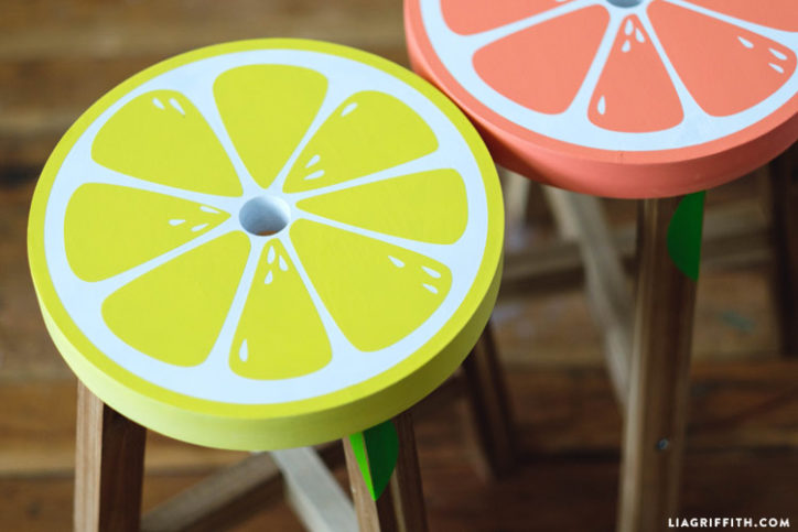 Citrus Stools: Easy DIY Home Decor Project - Lia Griffith