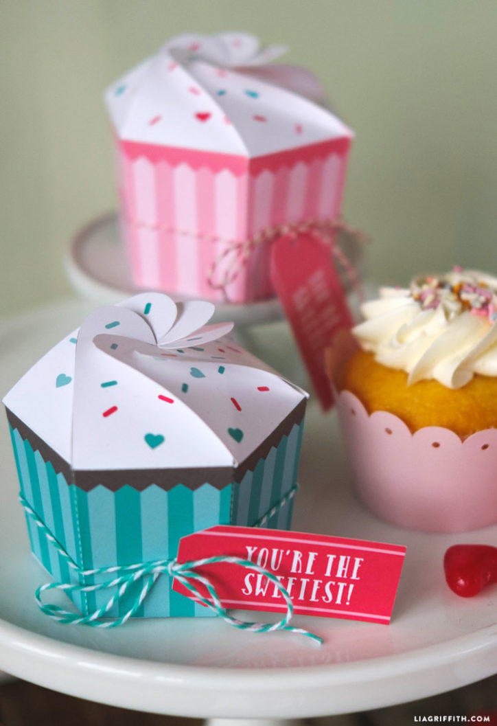 Printable Cupcake Boxes | DIY Bakery Favor Boxes