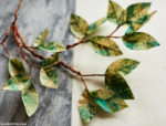 DIY Painted Tissue Paper Leaves