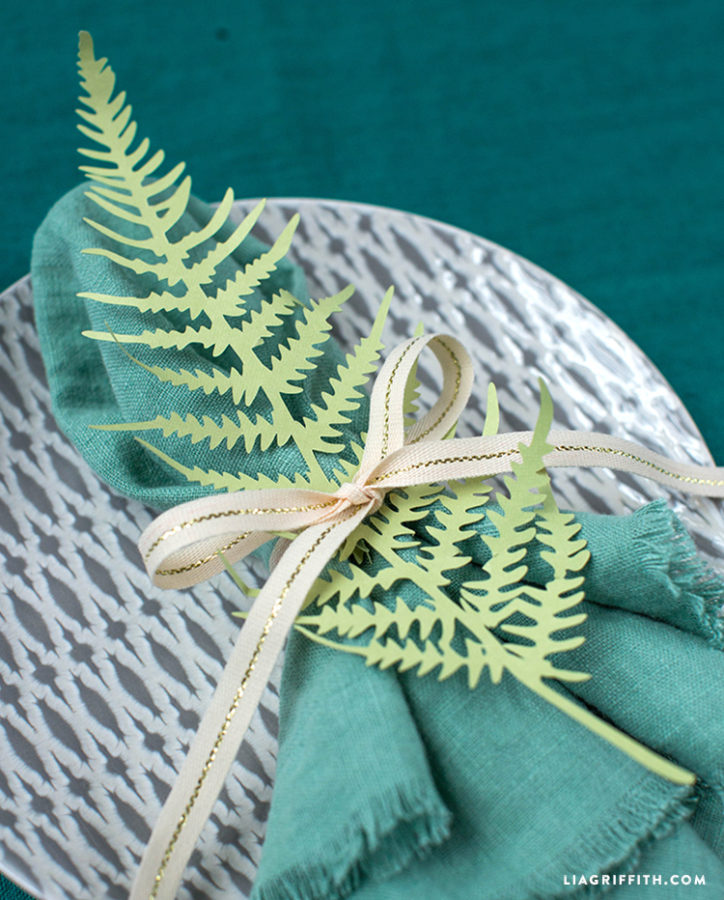 How to Style a Spring Table Setting Using Paper Ferns