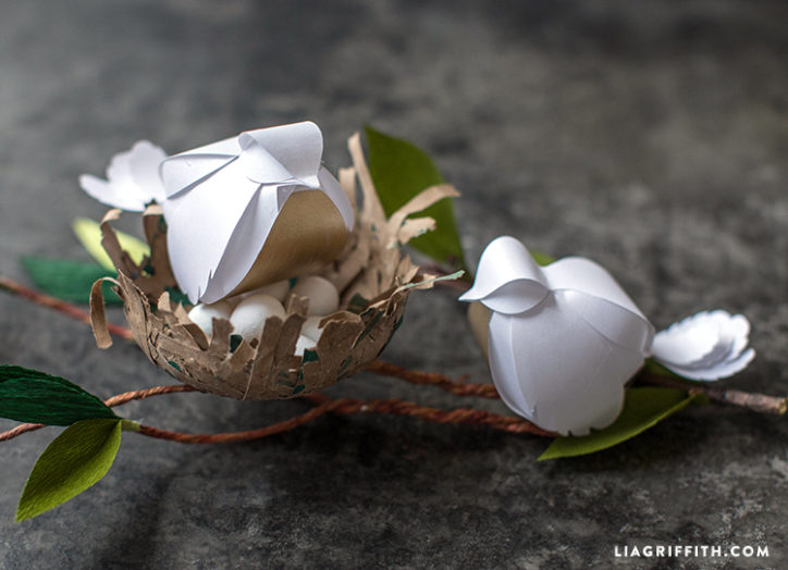 DIY Shredded Paper Nests for Easter Decor