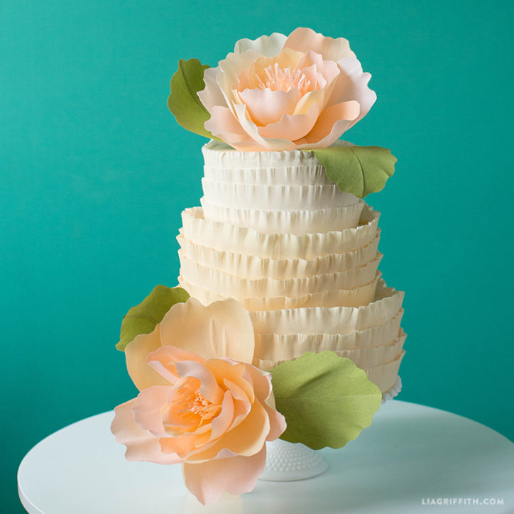 How to Make a Ruffle Cake with Crepe Paper