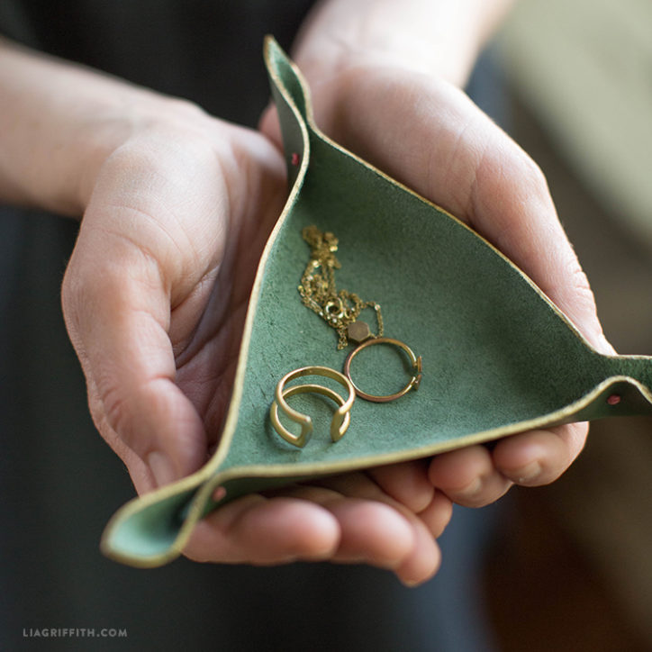 Simple DIY Leather Jewelry Dish