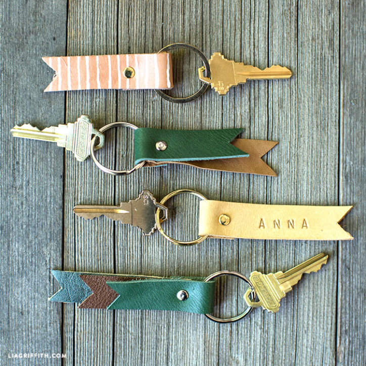 Stamped DIY Leather Keychains