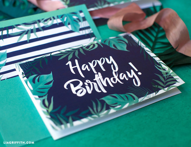 Printable Tropical Greeting Cards
