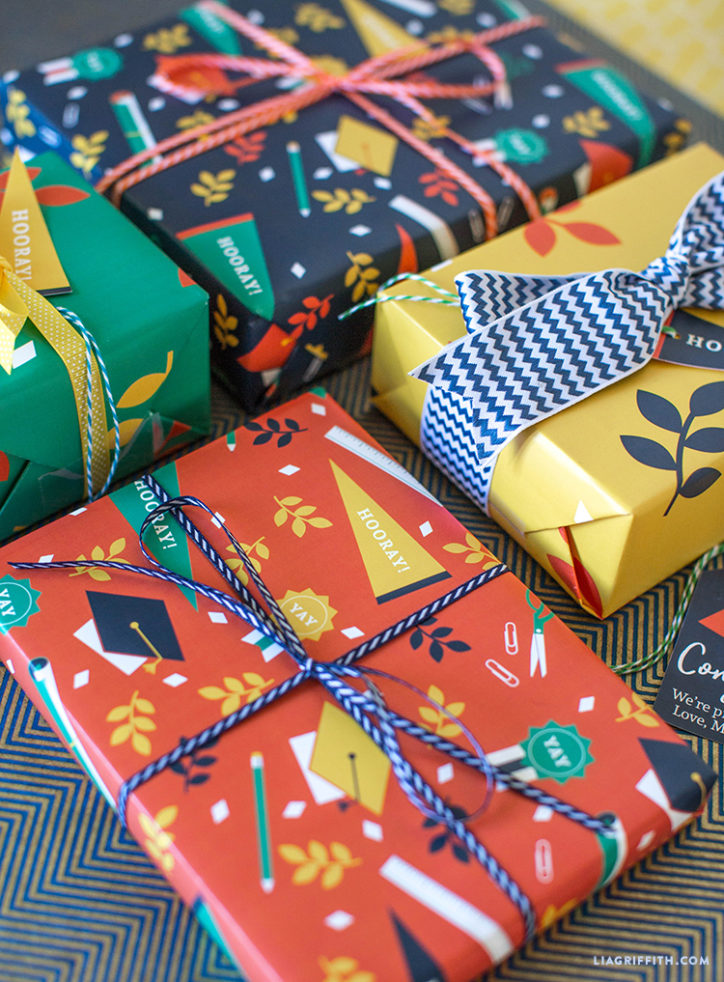 Printable Graduation Gift Wrap & Tags