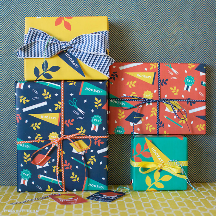 Printable Graduation Gift Wrap & Tags