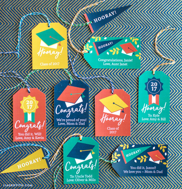 Printable Graduation Gift Wrap & Tags