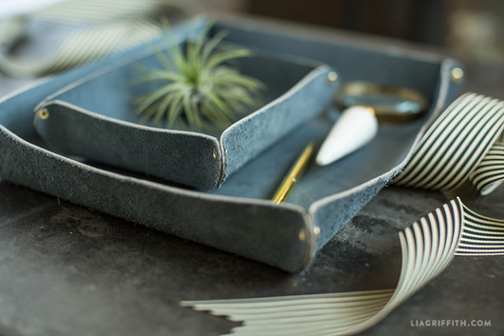 Leather Valet Tray Set DIY Template & Tutorial - Lia Griffith