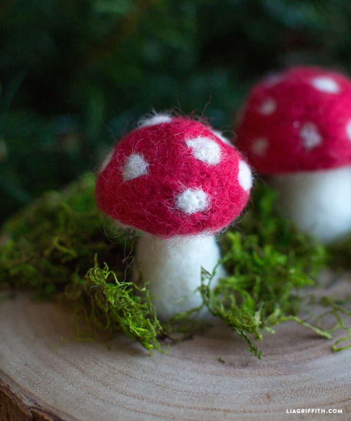 Tiny Felted Toadstools - Lia Griffith