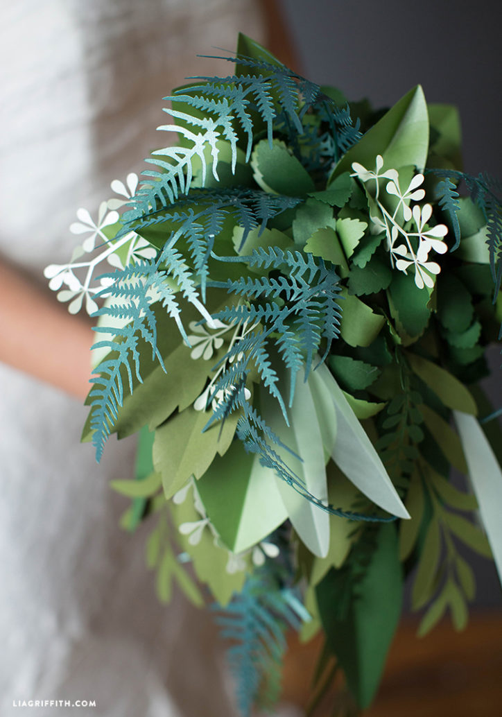 Paper Greenery Wedding Bouquet (Video Tutorial)