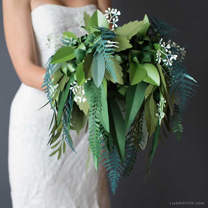 Paper Greenery Wedding Bouquet (Video Tutorial)
