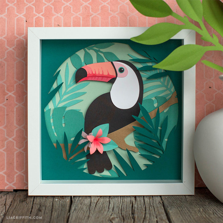 DIY Papercut Toucan Wall Art in Frame - Lia Griffith