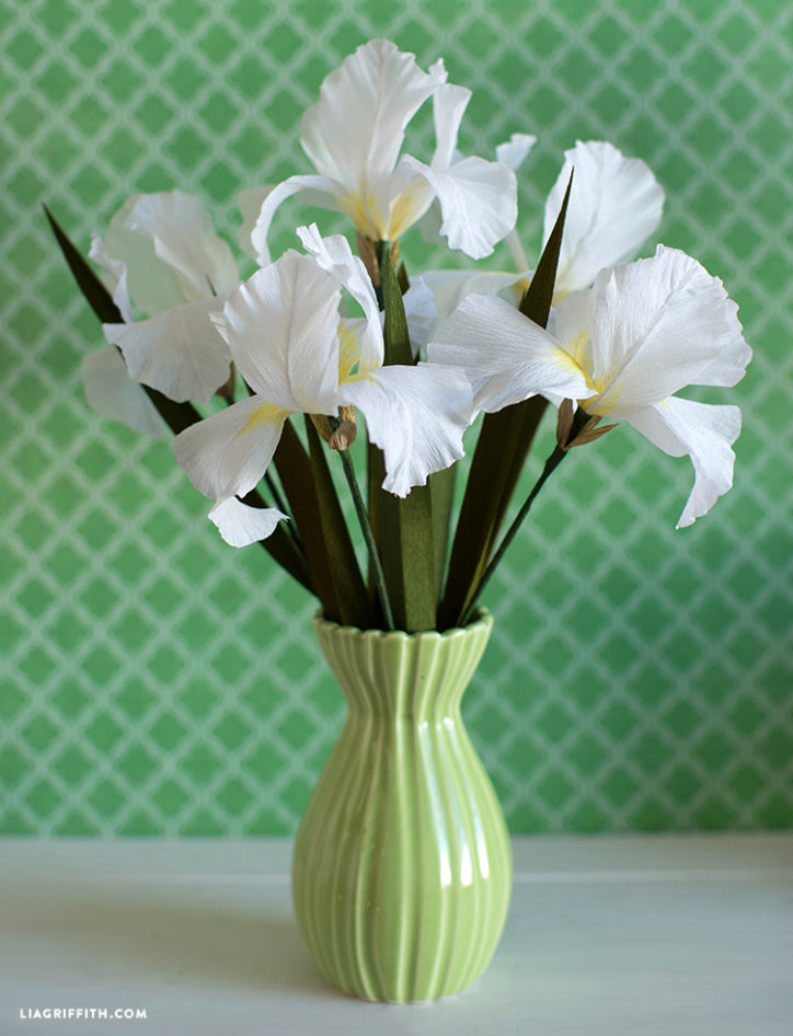 Crepe Paper Iris Flowers - Lia Griffith