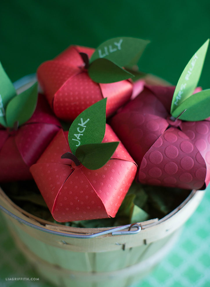Paper Apples for Back to School - Lia Griffith
