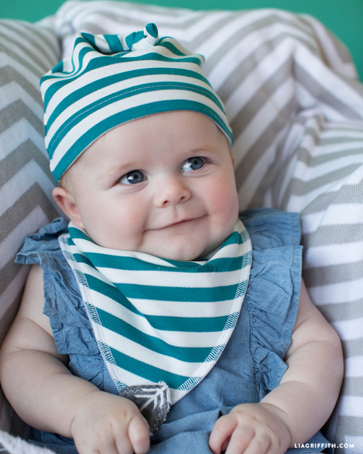 DIY Baby Bib and Hat - Lia Griffith
