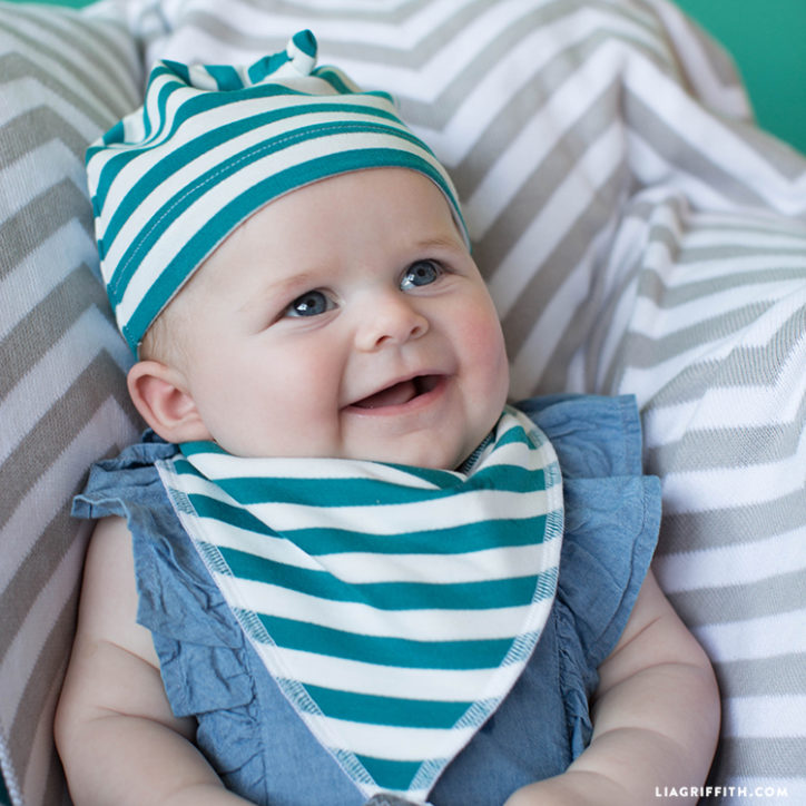 DIY Baby Bib and Hat - Lia Griffith