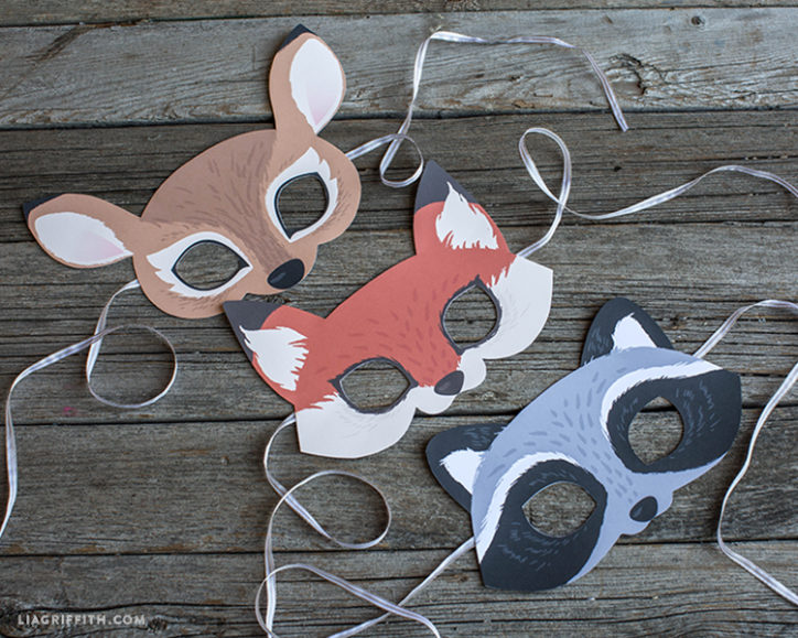 Printable Woodland Animal Masks - Lia Griffith