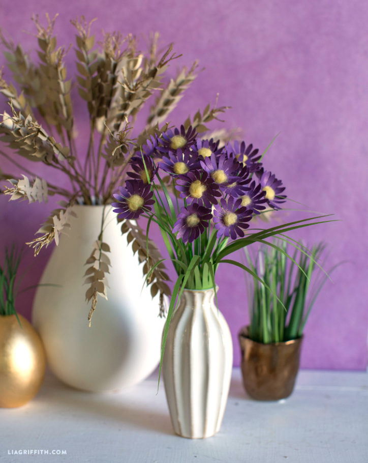 Papercut Aster Flowers Template & Tutorial - Lia Griffith
