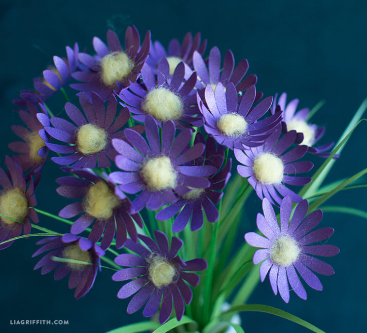 Papercut Aster Flowers Template & Tutorial - Lia Griffith