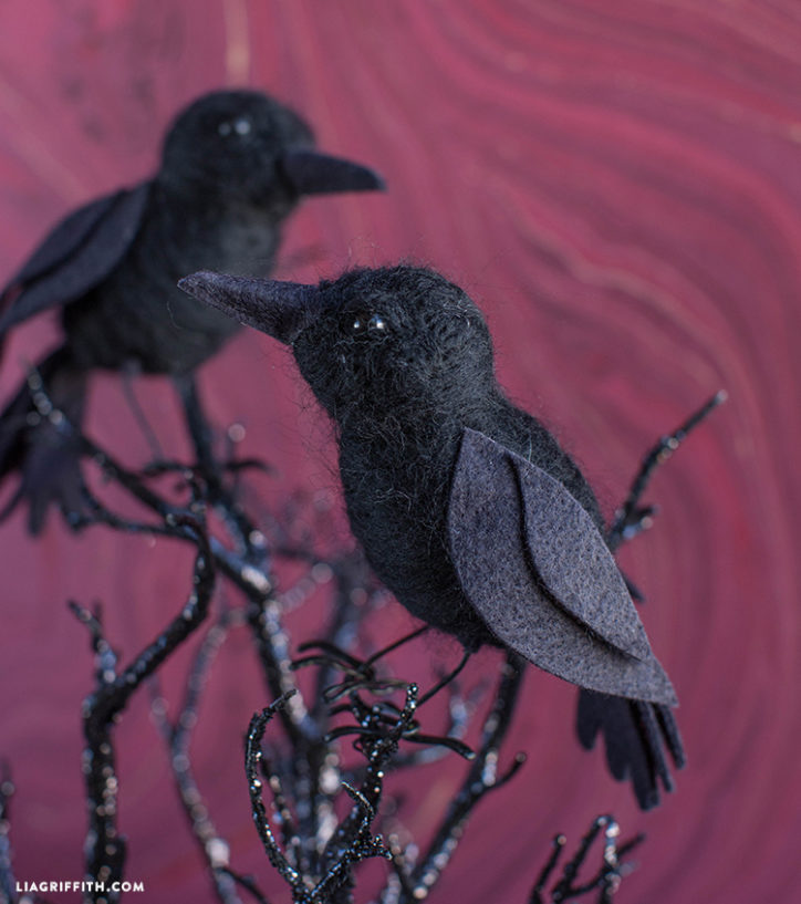 Needle Felted Raven - Lia Griffith