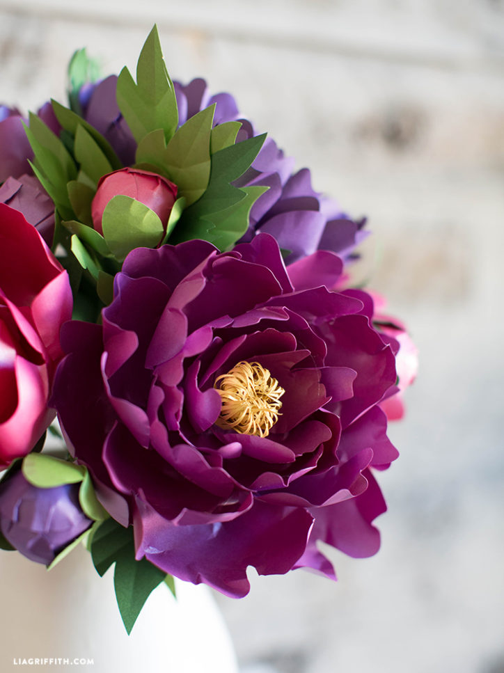 Frosted Paper Peonies Craft School Video Tutorial - Lia Griffith