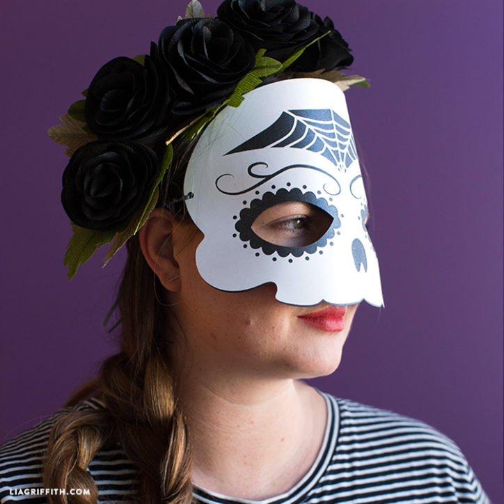 DIY Sugar Skull Mask for for Dia De Los Muertos - Lia Griffith