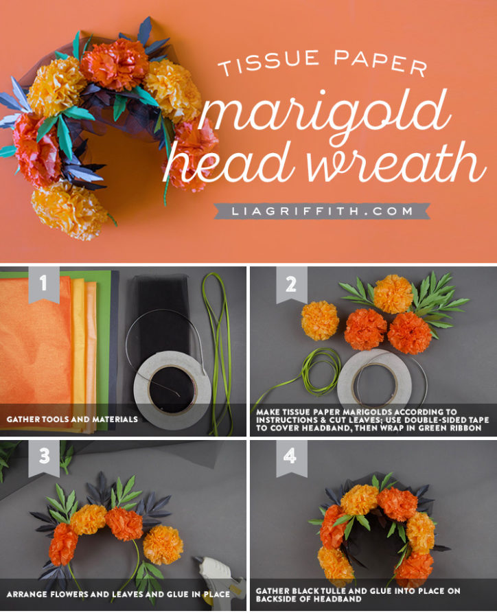 Marigold Flower Crown - Lia Griffith