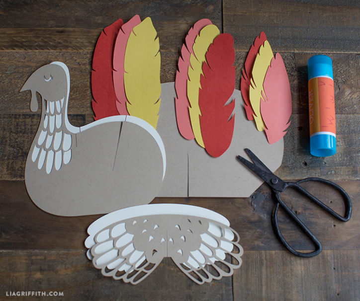 Paper Turkey Table Decor - Lia Griffith
