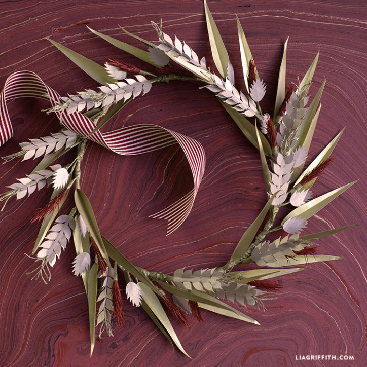 Paper Wheat Fall Wreath - Lia Griffith