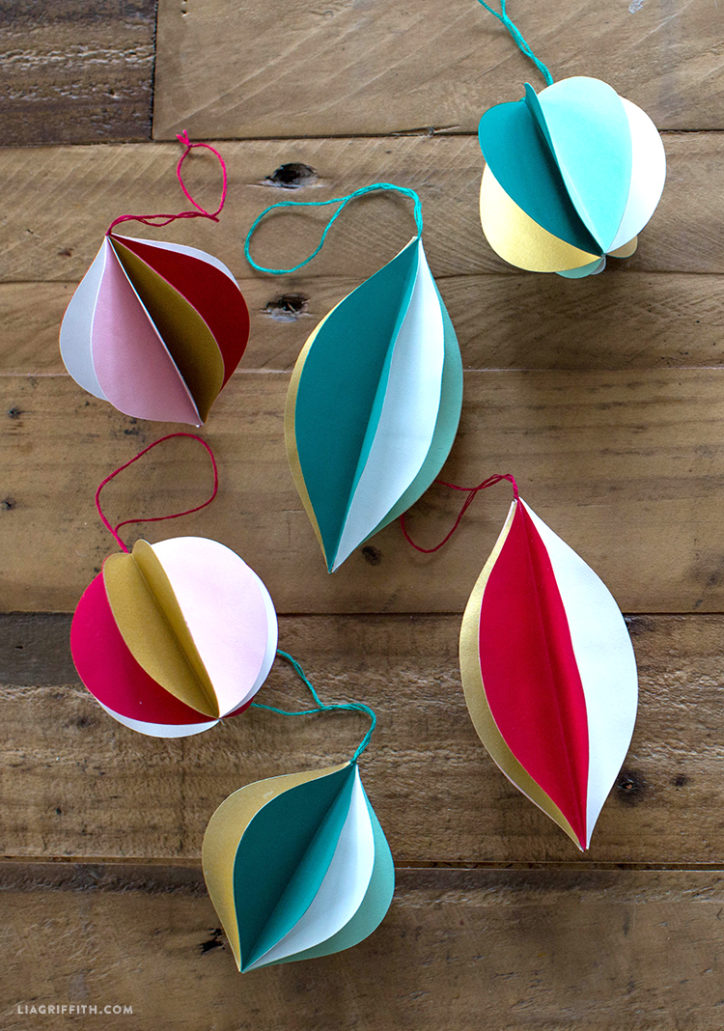 How to Make Retro-Style 3D Papercut Ornaments - Lia Griffith