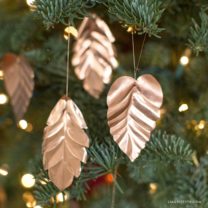 Copper Leaf Ornaments - Lia Griffith