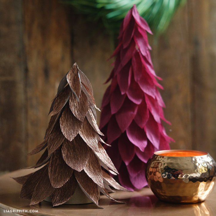 Extra Fine Crepe Paper Christmas Tree Decorations - Lia Griffith