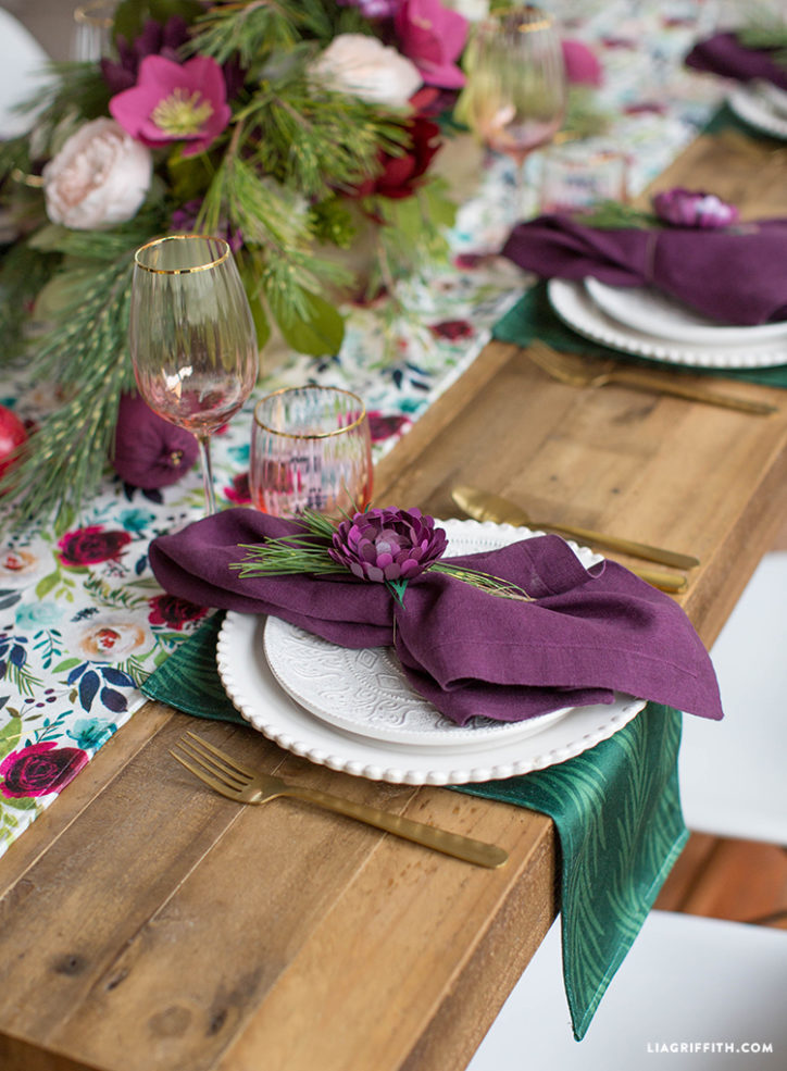 Winter Table Design with Velvet - Lia Griffith
