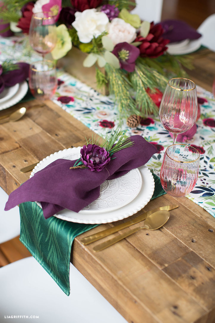Winter Table Design with Velvet - Lia Griffith